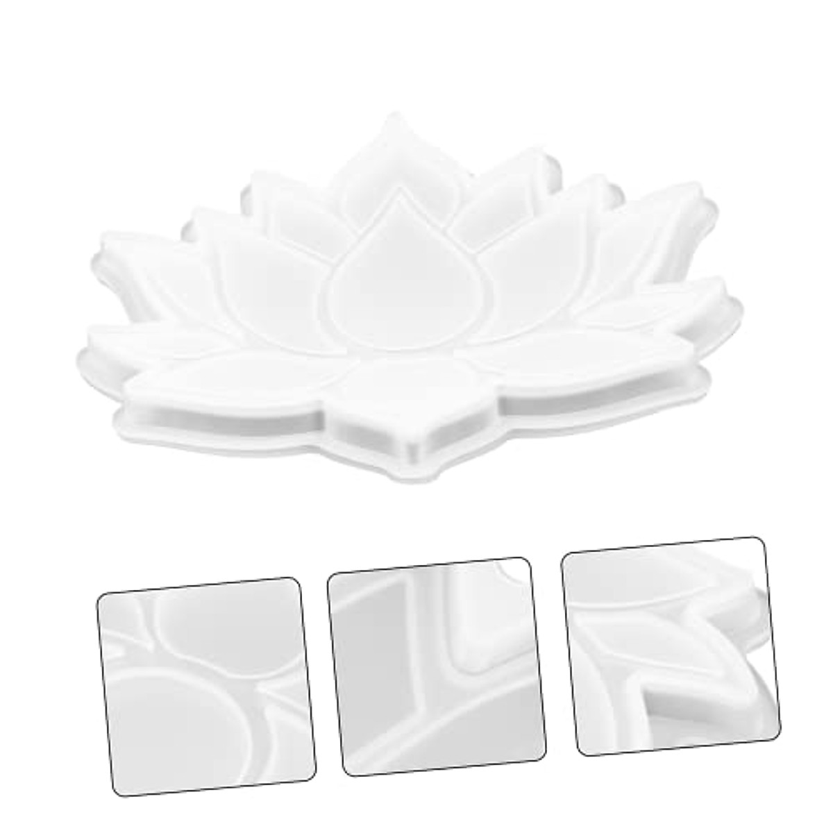 EXCEART 4 Pcs Crystal Epoxy Mold Cup Holder Tray Jewlery Tray Jewelry Tools Resin Jewelry Tray Resin Flower Tray Epoxy Coaster Cup Mat Mold Silicone Mold DIY Silicone Mold Storage Casting