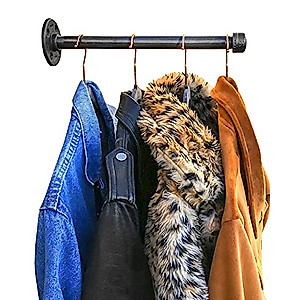 Industrial Pipe Clothing Rack, Hanging Rod for Closet, Wall Mounted Multi Purpose (10 inch 4 Pack)