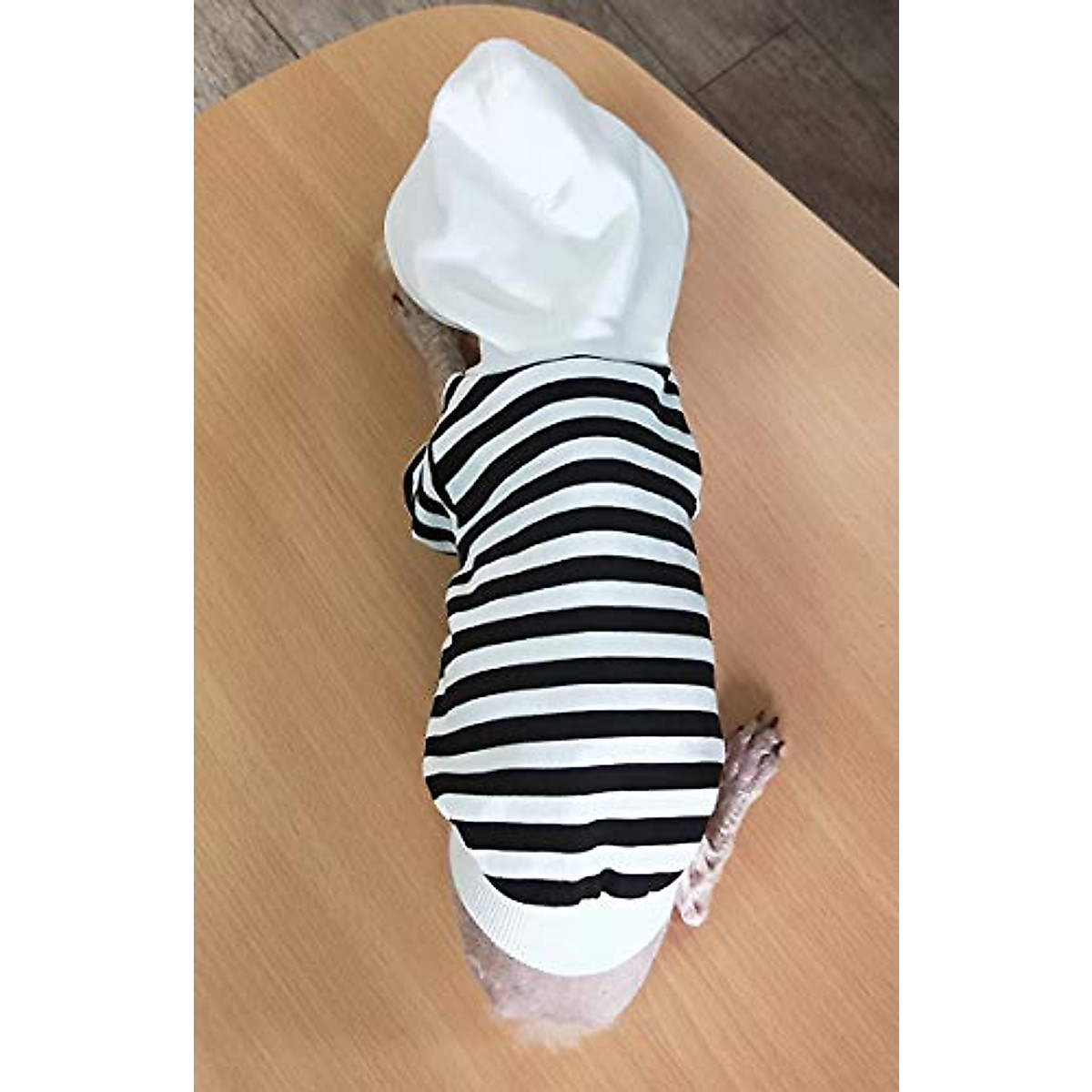 TOMOO Pet and Owner's Parent-Child Matching Hoodie,Black and White Stripe Couple Outfit Attire Pet Sweat Shirts Small Medium Large Dog's Clothes (Black XXL)