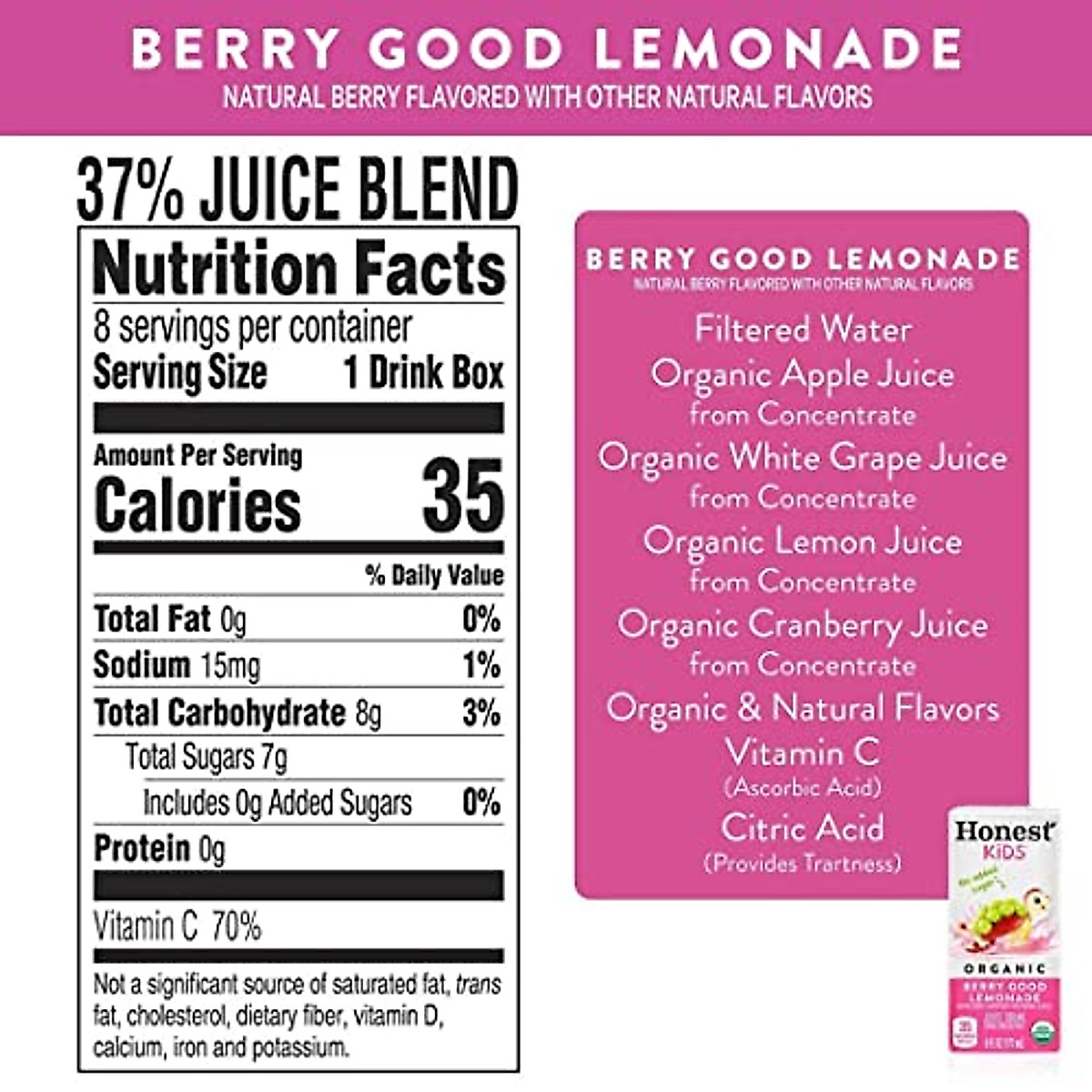 Honest kids Assorted Organic Juice Drink Variety Pack, 6 Fl Oz, (40 Count)