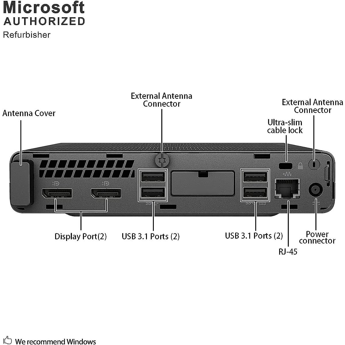 HP EliteDesk 800 G4 Mini Tiny Business PC, Intel Hexa-Core i5-8500T up to 3.5GHz, 16GB DDR4 RAM, 256GB NVMe SSD, Dual Monitor Support, WiFi, Bluetooth, HDMI, DisplayPort, Win11 Pro 64-bit (Renewed)