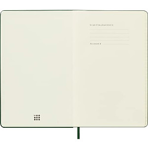 Moleskine Classic Notebook, Hard Cover, Large (5" x 8.25") Ruled/Lined, Myrtle Green, 240 Pages