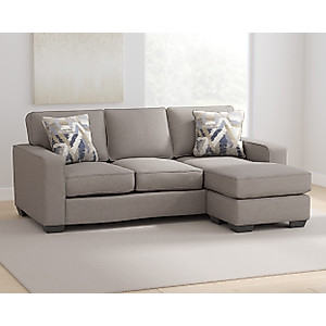 Signature Design by Ashley Greaves Modern Sectional Sofa Couch with Convertible Chaise Lounge, Beige