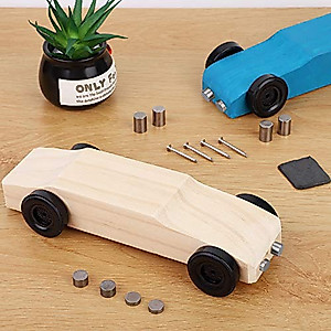 Ruisita 3.5 Ounces Tungsten Weight Tungsten Putty Weights Polished Axle Kit Cylinder Weight Polished and Grooved Axles, Compatible with Pinewood Car Derby Weights