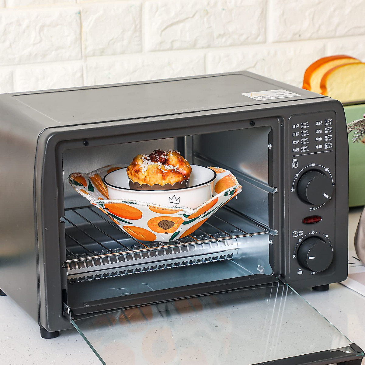 6 Pieces Microwave Bowl Holders Fruit Pattern Safe Hot Soup Holder Cotton Heat Resistant Bowl Cozy Multipurpose Food Dish Pads Potholders for Rice and Pasta Bowls Home Kitchen Supplies