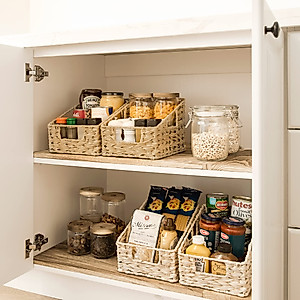 GRANNY SAYS Bundle of 3-Pack Wicker Baskets for Storage & 2-Pack Wicker Shelf Baskets