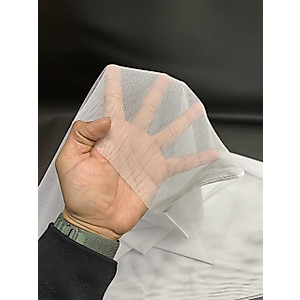 Poly Mesh Fabric Solid White / 58" Wide/Sold by The Yard