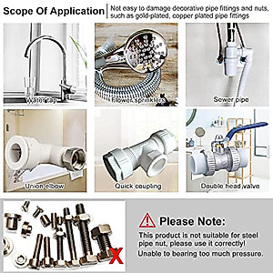 16-68mm Large Opening Adjustable Wrench, Lightweight Aluminum Alloy Short Handle Bathroom Wrench, Plumber Wrench Repair Tool for Washbasin, Tube, Nut Disassembly