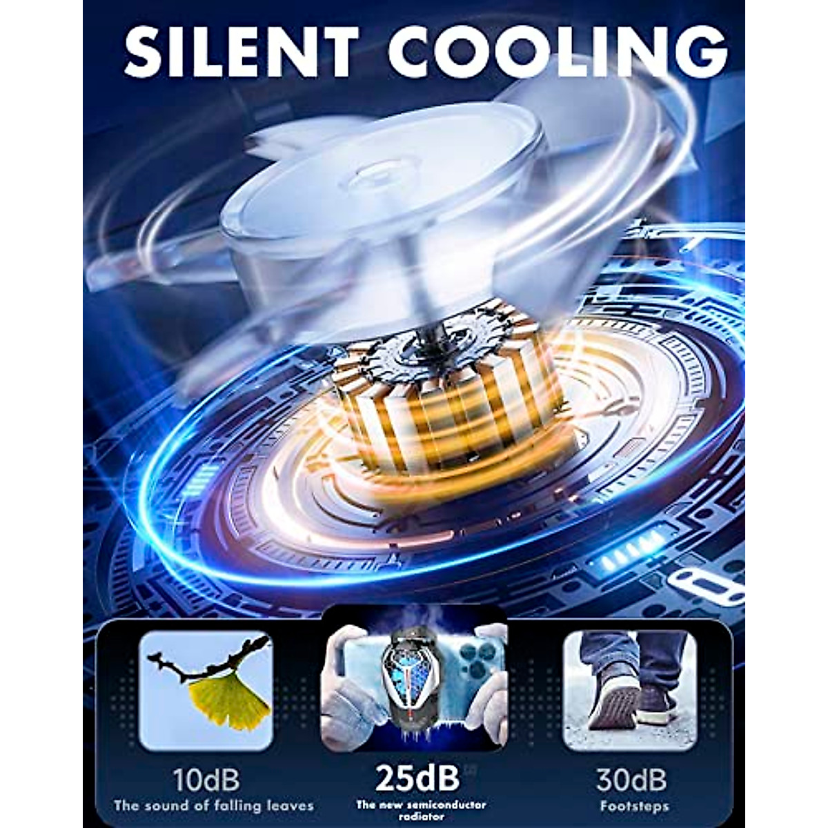 ACEDAYS Phone Cooler, Phone Cooling Fan with Semi-Conductor Cooling Chip, Universal Cellphone Radiator for Tiktok Live Streaming, Outdoor Vlog, Mobile Gaming.
