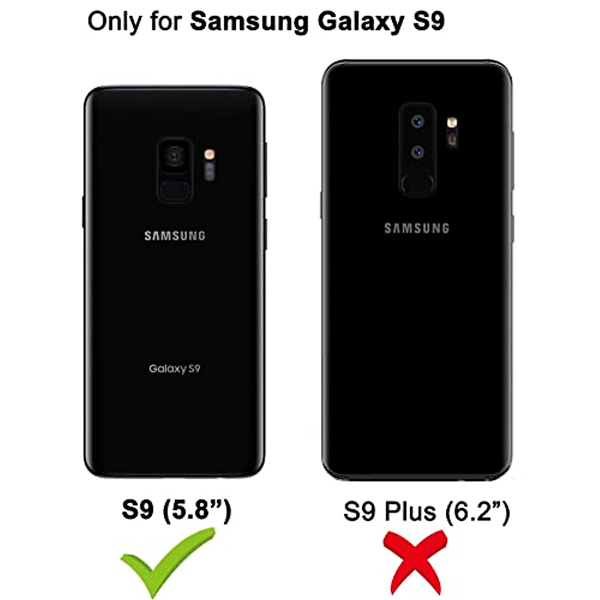 Annymall for Samsung Galaxy S9 Case with Screen Protector, Full Body Heavy Duty Shockproof Drop-Proof Phone Case Rugged Triple-Layer Defender Protective Cover for Samsung Galaxy S9 (Wine/Pink)