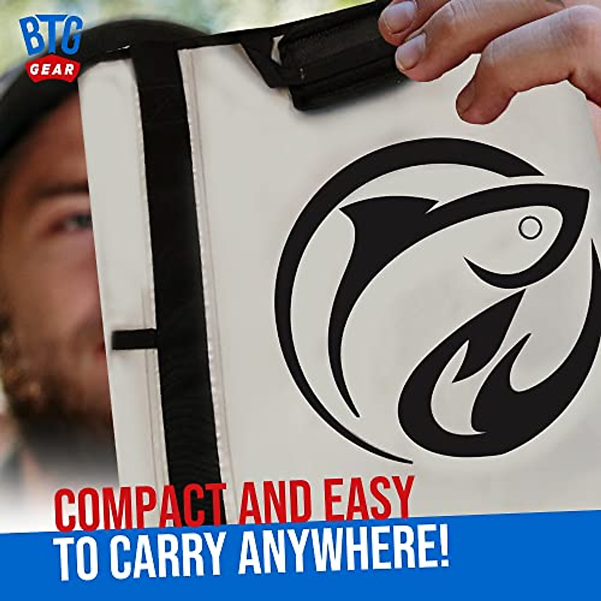 BTG GEAR Waterproof Insulated Thermal Fish Kill Bag Cooler Storage Extra Large 63" x 27" wide, For Fishing/Boats w/Free fish gloves
