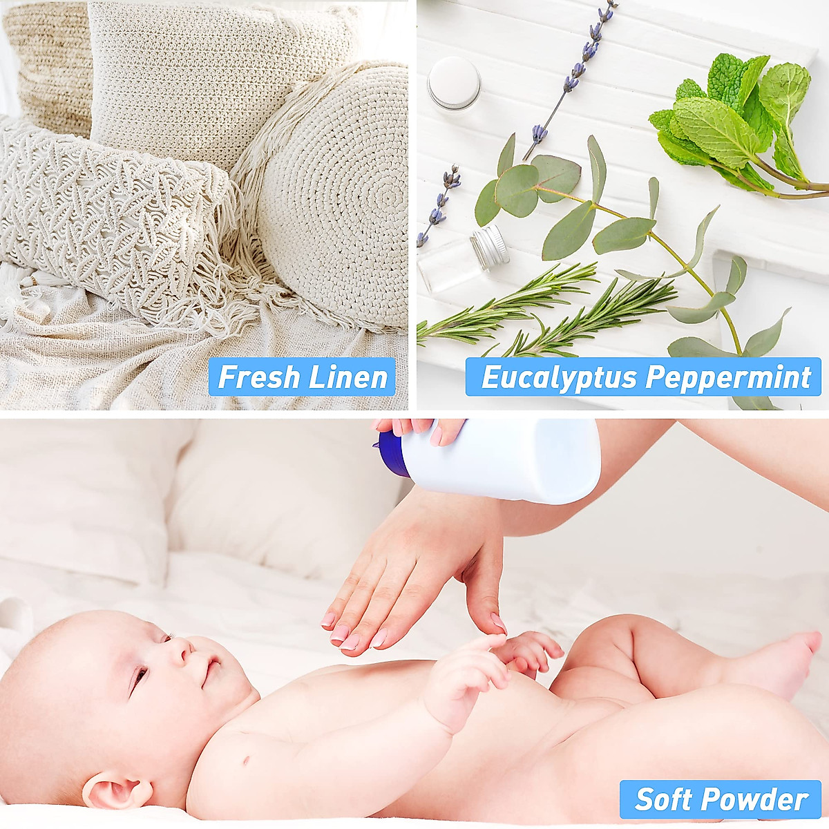 Clean Fragrance Oil, ESSLUX Essential Scented Oils for Diffuser for Home, Premium Soap Candle Making Scents, Aromatherapy Oils Collection for Laundry, Humidifiers, Fresh Scents for Spring Summer