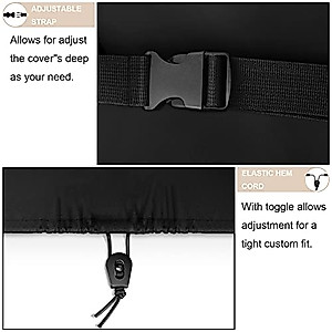 EDOSTORY Cooler Cart Cover, Waterproof UV Resistant 600D Oxford Fabric Fit for Most 80 Quart Rolling Ice Chest Cooler Upto 34L x 20W x 32H inch, Black