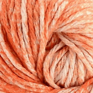 Premier Yarns Home Cotton Cone Yarn, Ideal Knitting and Crochet Supplies, Made of Recycled Cotton and Polyester, Tangerine Splash, 700 yards
