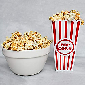 Adorox (Set of 4) Movie Theater Style Popcorn Containers Set (Reusable plastic)