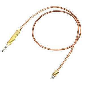 ATKKE Low Pressure LPG Propane Gas Fireplace Fire Pit Flame Failure Safety Control Valve Kit, Low Pressure Propane Valve Replacement Part with Thermocouple Knob, 3/8’’ Flare Inlet&Outlet