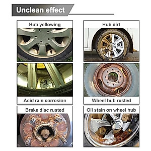 QinPai Multi-Functional Wheel Hub Renewal Agent, Rust Remover Spray, Multifunctional Rust Remover for Metal,Iron Powder Remover, Rust Stains Metal Paint Cleaner for Car (Size : 2pcs)