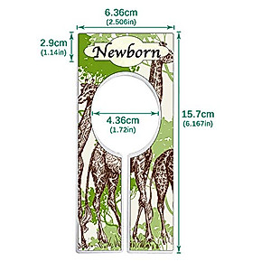 Closet Dividers for Baby Clothes by YardieBaby - Set of 8 Baby Clothing Size Age Hanger Dividers from Newborn Infant to Toddler Months Boys/Girls Nursery Closet Organizer (Safari)