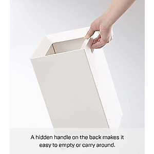 Yamazaki Home Plastic | Trash Can, One Size, White