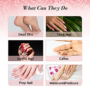 MelodySusie 50 Pcs Nail Drill Bits Small Sanding Bands with 3.1mm Mandrel Bit, 180 Fine Grit Nail File for Acrylic Nails Gel Manicures and Pedicure, Pink