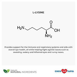 L-Lysine Supplement for Cats 4oz/120g - Cat Supplement for Sneezing and Runny Nose, Cat Cold, Cat Immune Support, Eye Function and Respiratory Health – Lysine Powder for Cats, Salmon Flavor
