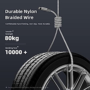 iPhone Charger 3 Pack 10 ft Apple MFi Certified Lightning Cable Nylon Braided Cable iPhone Charger Fast Charging Cord Compatible with iPhone 13 12 11 Pro Max XR XS X 8 7 6 Plus SE iPad and More