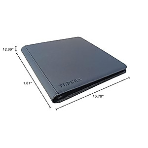 TURKRA Premium Card Binder,12-Poket Card Holder Album with Zipper, Side Loading 480 Pocket Binder for Trading Cards and Sports Cards (Black)