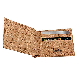 boshiho 2 Pcs Cork Wallet Slim Design Bifold Credit ID Card Holder Purse Unique Vegan Gift Ideas