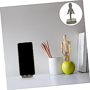 HOOTNEE Mobile Phone Holder Garden Easter Island Sculpture Desk Cell Phone Holder Phone Stand for Desk Charger Stand Office Phone Holder for Desk Resin Intelligent Charging Station