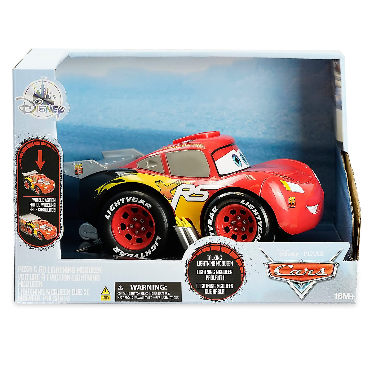 Disney Pixar Lightning McQueen Push & Go Talking Vehicle – Cars