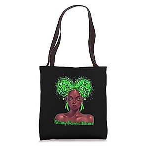 Kidney Disease Warrior Melanin Awareness Tote Bag