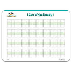 Channie’s Visual Dry Erase Neat Alphabet Hard Board for 1st, 2nd, 3rd Elementary School Students, Handwriting Practice,