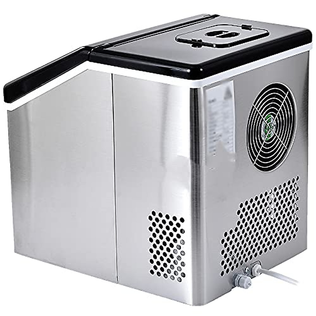 BybAgs ICES Ice Maker Home Small Automatic Icehine Large Capacity 24H Icehine Commercial Milk Tea Shop