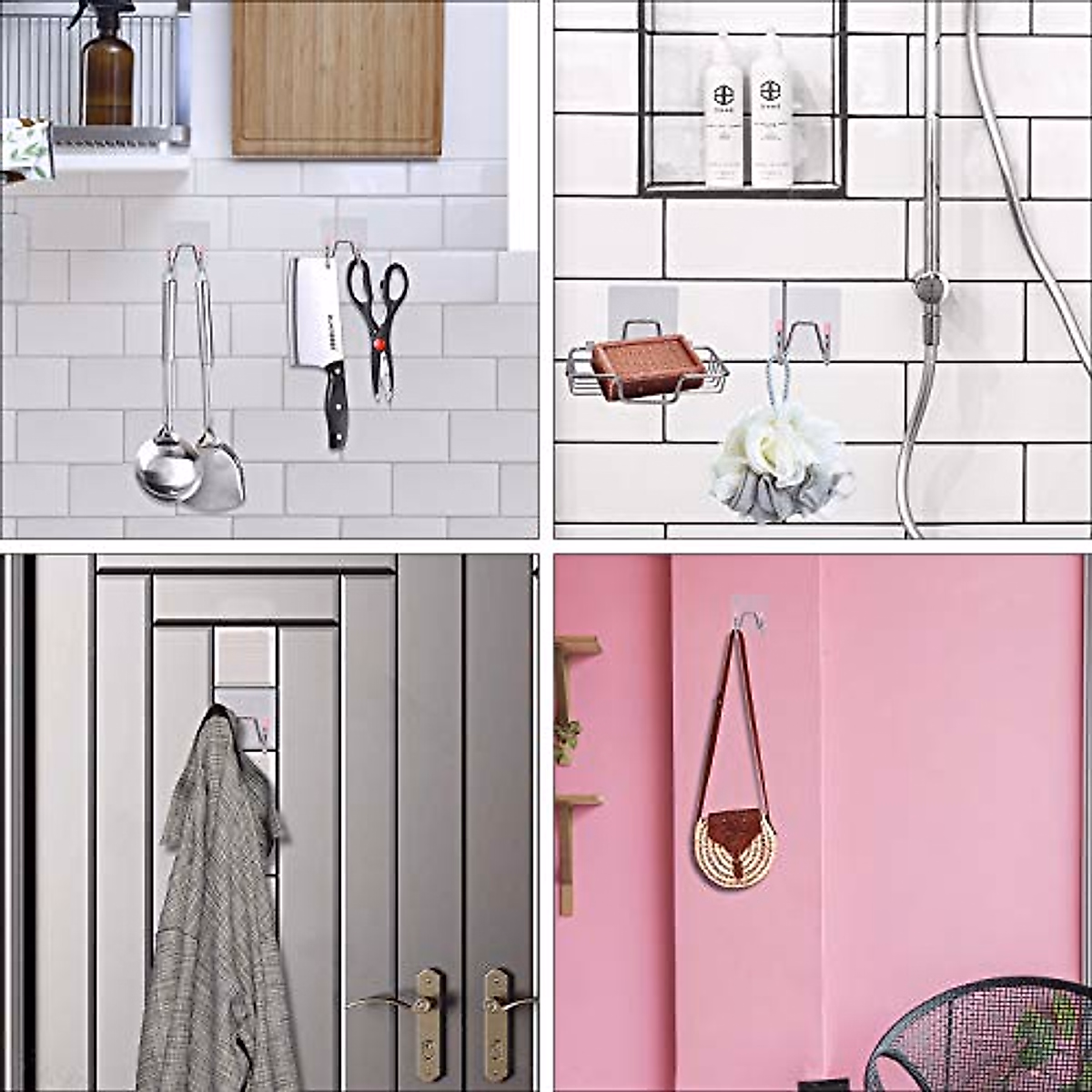 CGBE Soap Holder, Adhesive Soap Dish for Shower with 2 Packs Hooks, Wall Mounted Stainless Steel Bar Soap Holder Metal Soap Tray for Bathroom and Kitchen