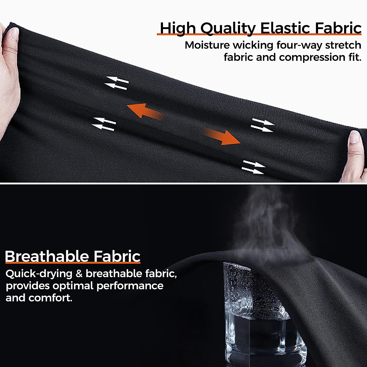 COOLOMG Compression Leg Sleeves White M