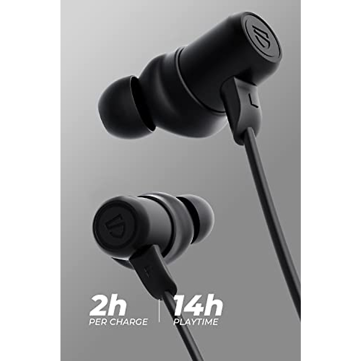 SoundPEATS Q35 HD Neckband Bluetooth Headphones IPX8 Waterproof Wireless Earphones for Sports in-Ear Stereo Bluetooth 5.0 Earbuds with Magnetic Charger Built-in Mic CVC 6.0 14 Hours Playtime