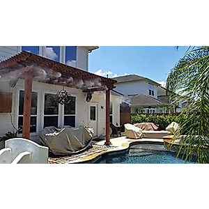 Misting Fan - Patio Mist Fan - Outdoor Mist Fan - For Residential, Commercial, Restaurant and Industrial Misting Application (18 Inch Black Fan)