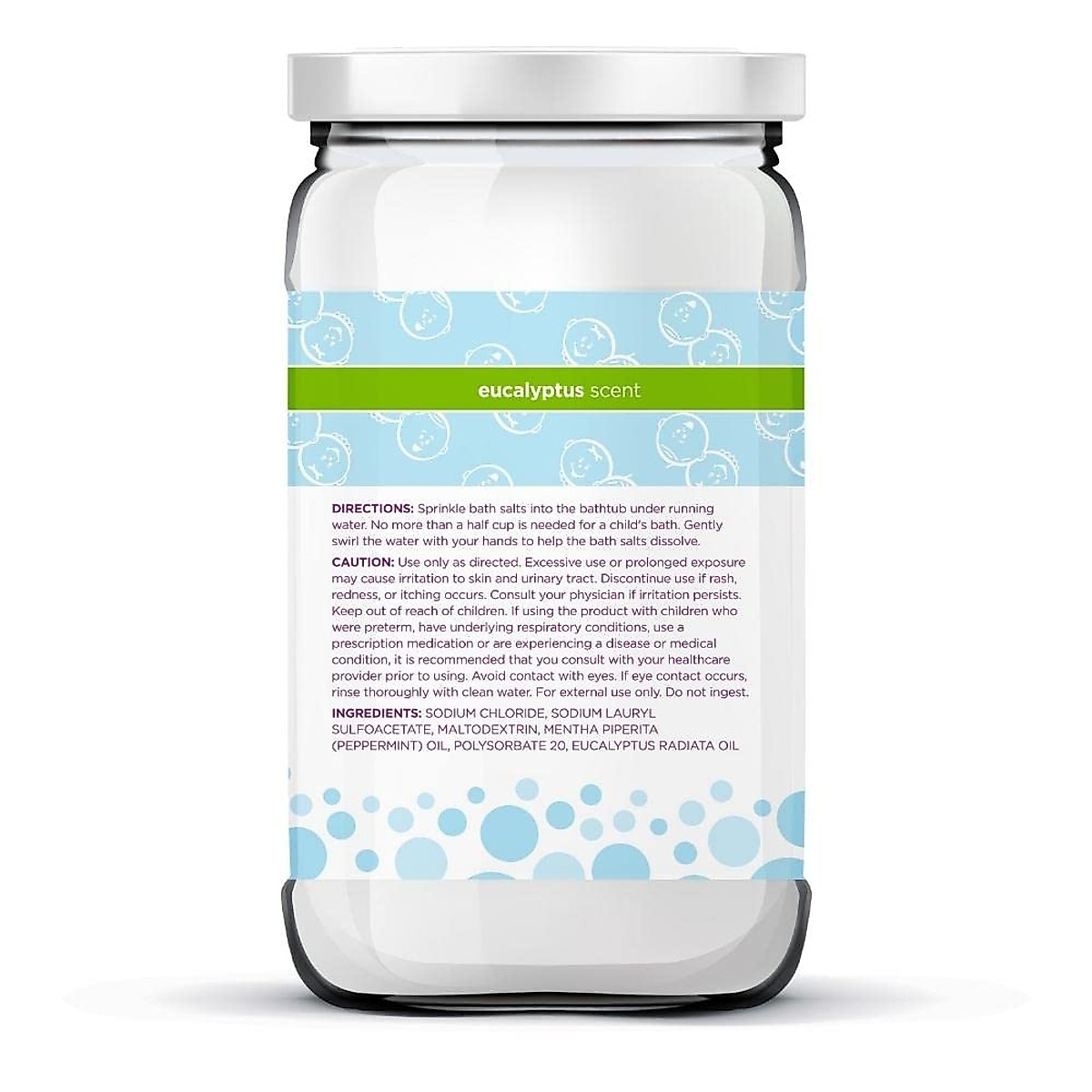 Kids Calming Bath Salts with Natural Essential Oils - Eucalyptus Scent, 15 oz, Pack of 1