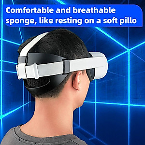 RCstyle Simple Quick Release Pillow for Oculus Quest 2，Gravity Pressure Balance Head Back Padding for Oculus Quest 2 Headset，Elite Strap Extension for Oculus Quest 2 Accessories