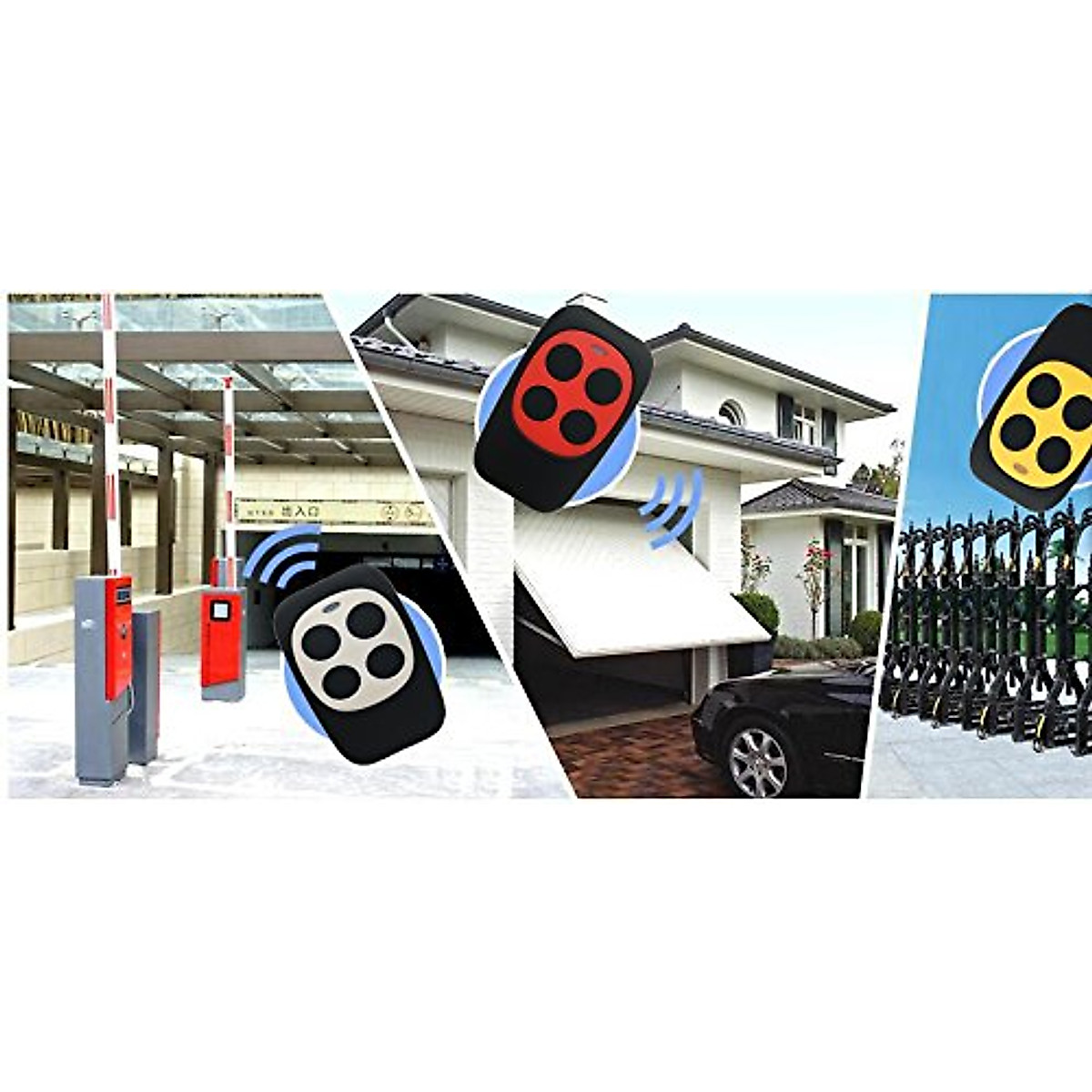 XIHADA Universal Garage Door Opener Remote Universal Gate Remote Control Homelink Key Fob Cloning Programmable Learning 4-Buttons Multi Frequency 280MHZ-868MHZ (1 PC, White 3)