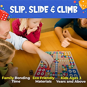 Toysery 2 in 1 Board Games Set. Complete with Ludo Board Game Plus Snakes and Ladders Set