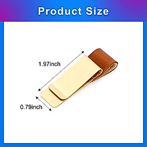 4Pcs Pen Clip for Notebook Pen Loop Holder for Notebooks PU Leather Pen Holder Pen Sleeve Pen Clips for Journal, Planner, Notebook