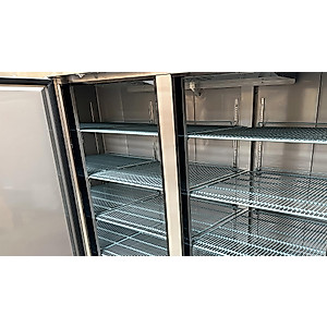 Elite Kitchen Supply Commercial Reach In Refrigerator, ETL NSF 3 Door Fridge Cooler Merchandiser, 83" W 64 cu.ft. Stainless Steel Interior