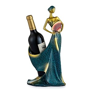 NUPTIO Wine Racks Countertop Gift: Wine Bottle Holder Resin Red Wine Rack Women Sculpture Display Wine Stand Shelf for Home Kitchen Wine Lovers Gifts Wine Accessories for Wine Lovers Bar Decor