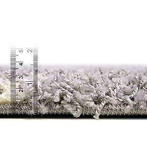 Unique Loom Moroccan Trellis Shag Collection Area Rug - Meknes (10' x 13' Rectangle, Gray/Ivory)