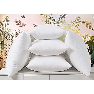 JIEITIVE Throw Pillow Inserts Hypoallergenic Premium Pillow Stuffer Square Form for Decorative Pillow Covers Cushion Bed Couch Sofa Set of 1-20 x 20 Inches