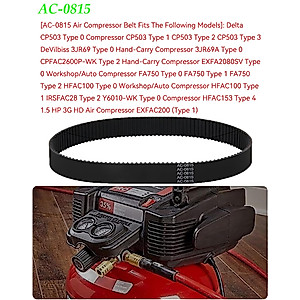 AC-0815 Air Compressor Timing Belt Fit for Dewalt Devilbiss Porter Cable Makita Sears Craftsman Air Compressor Timing Belt CAC-1311 CAC-1342