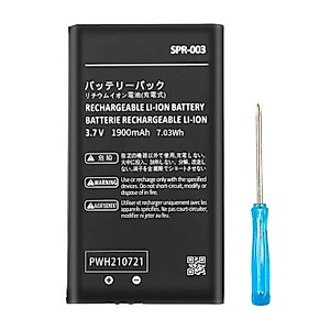 SPR-003 Battery for Nintendo 3DS XL New 3DS XL LL Game Console, 1900mAh Li-ion 0 Cycle Internal New Upgrade Replacement Battery for Nintendo Switch Game Console SPR-003 Battery with Repair Tool Kit