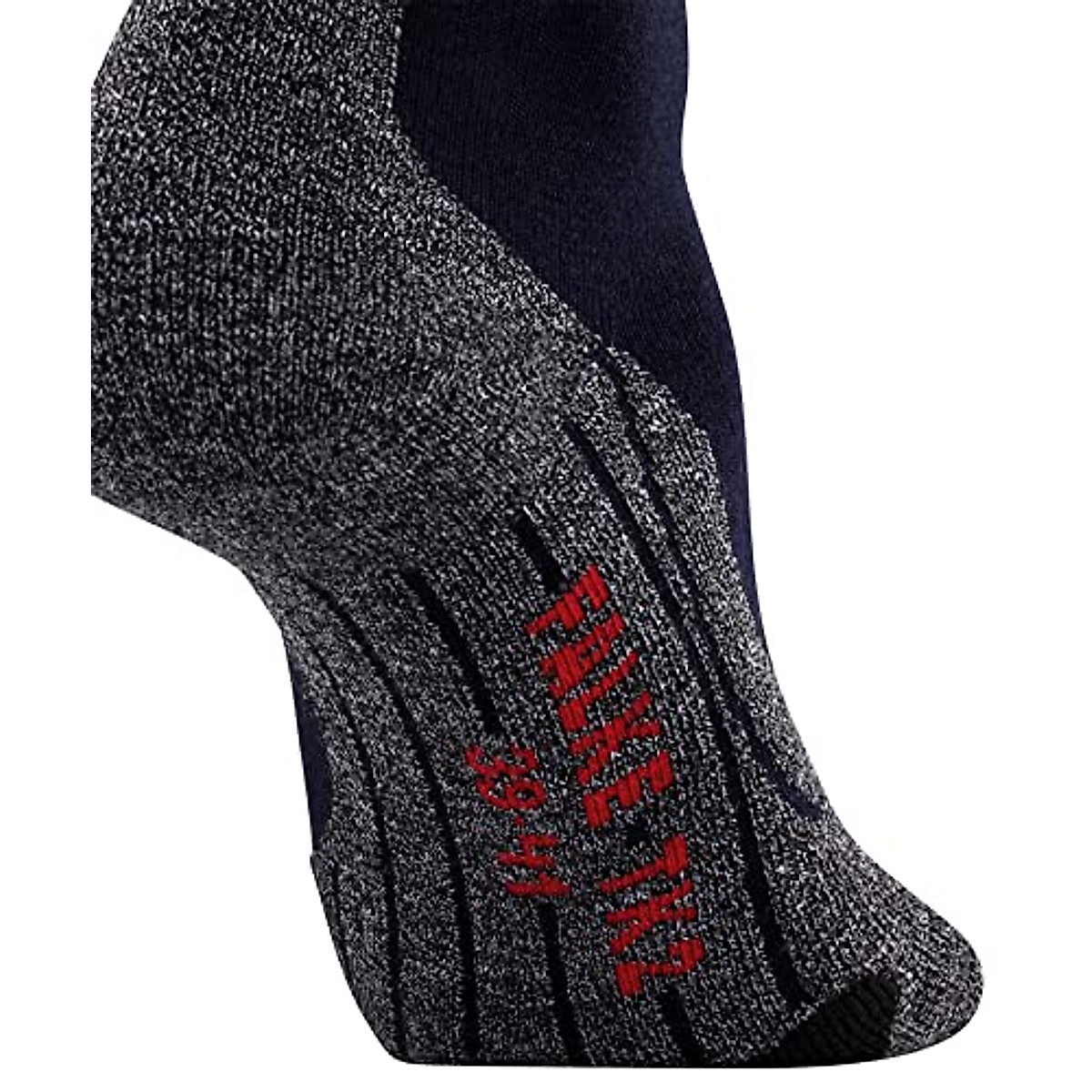 FALKE Women's TK2 Explore Hiking Socks, Mid Calf, Medium Padding, Athletic Sock, Breathable Quick Dry, Merino Wool, Blue (Marine 6120), 8-9, 1 Pair