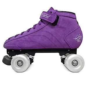 Bont Skates - Prostar Purple Suede Professional Roller Skates with Glow Light Up Led Luminous Wheels - Indoor and Outdoor - Roller Skates - Rollerskates (Bont 3.5)